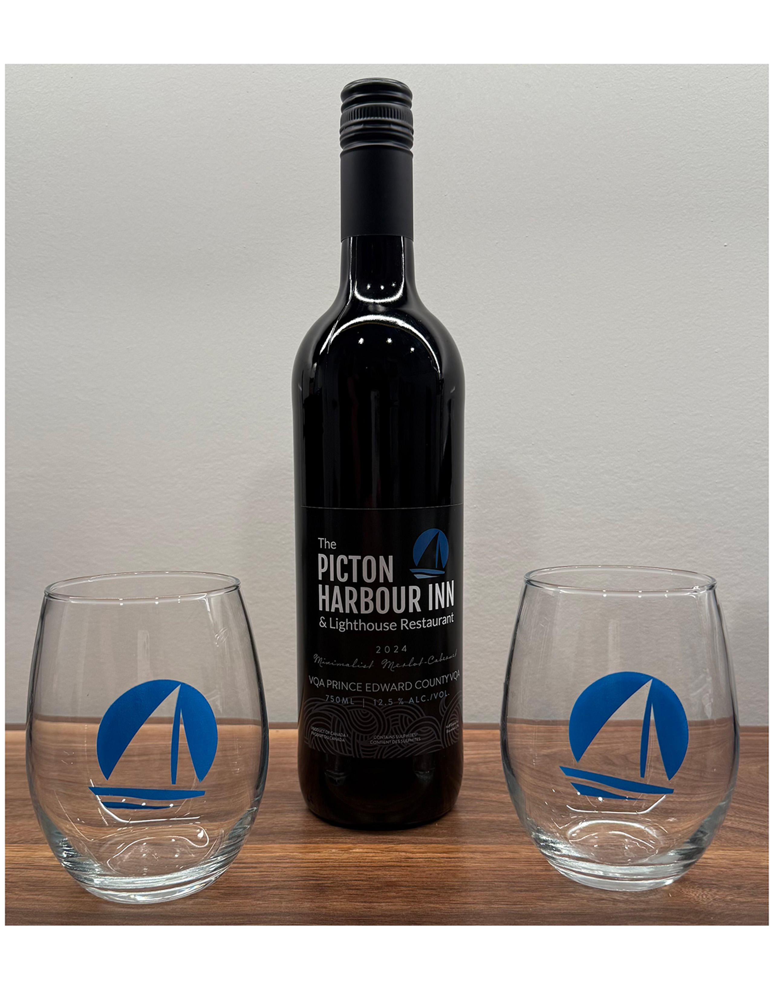 The Picton Harbour Inn | Wine Package (Wine & Glasses)- Merlot (Red)